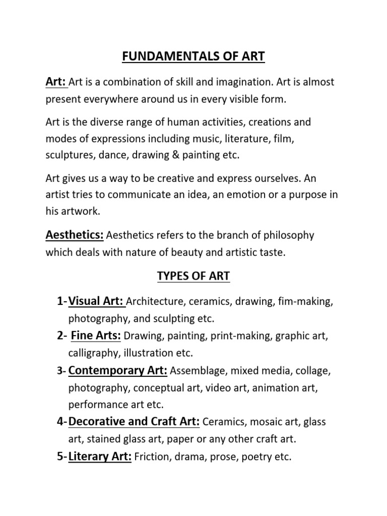 Fundamentals of Art: Types and Elements | PDF | Color | Yellow