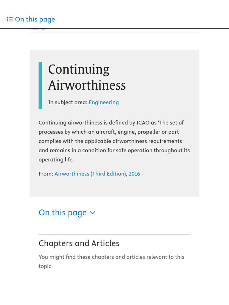 Continuing Airworthiness Explained | PDF | Aviation