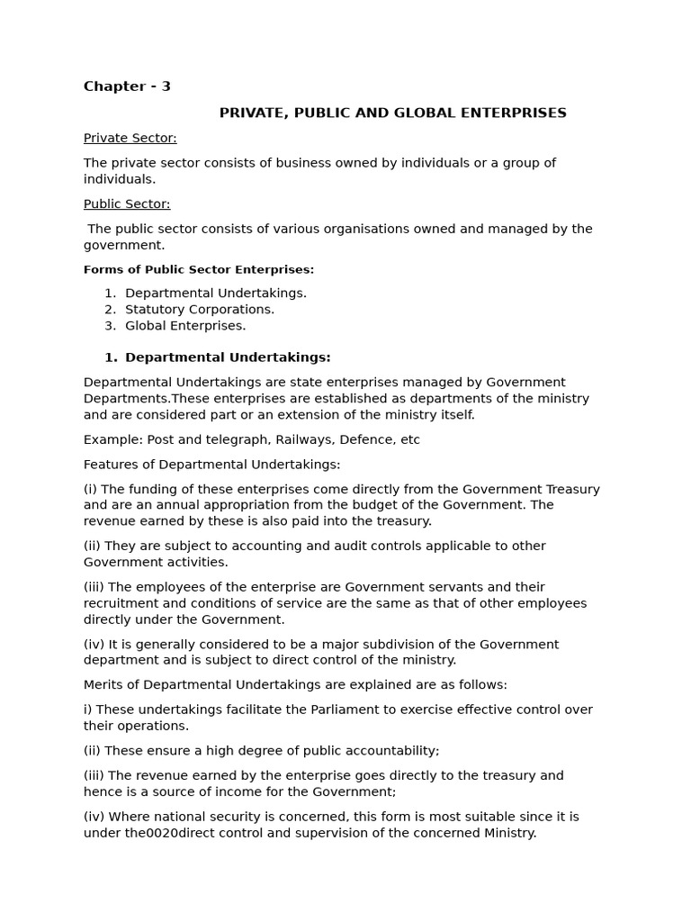 Understanding Public Sector Enterprises | PDF | Corporations | Economies
