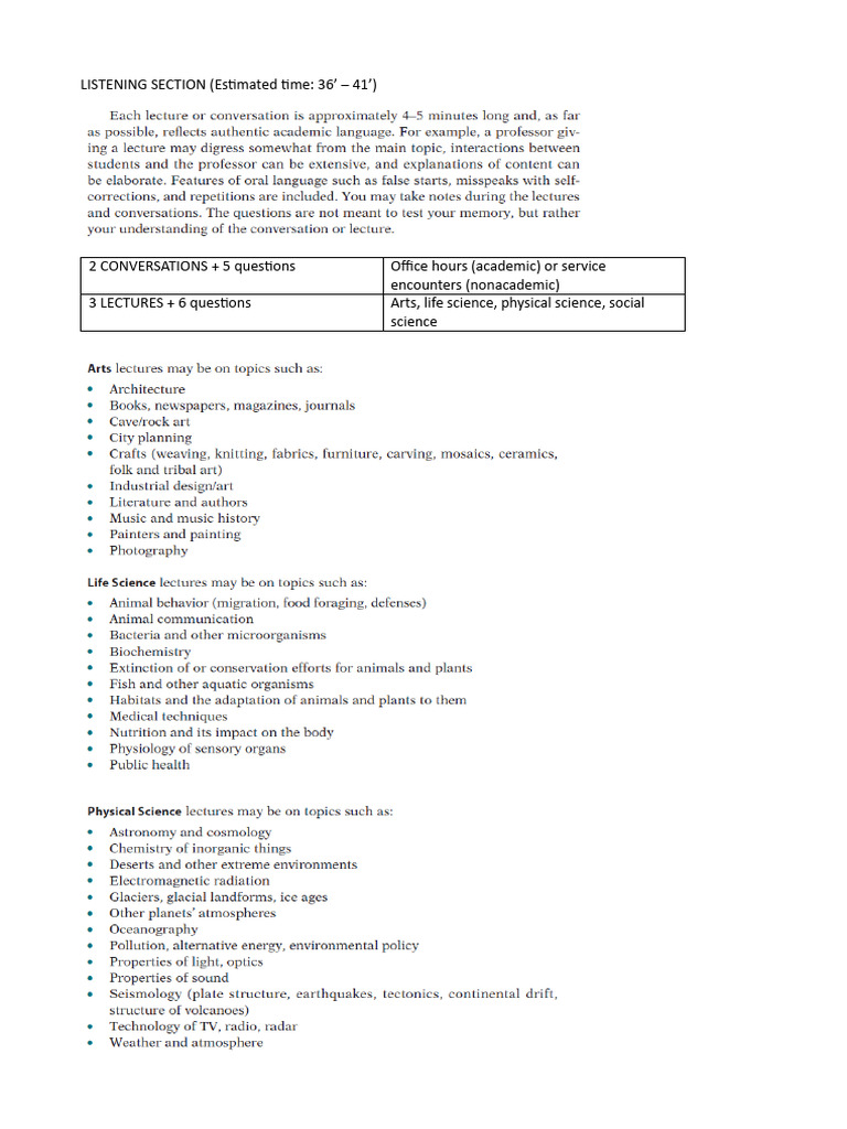 Lessons 3-4 Listening Section | PDF