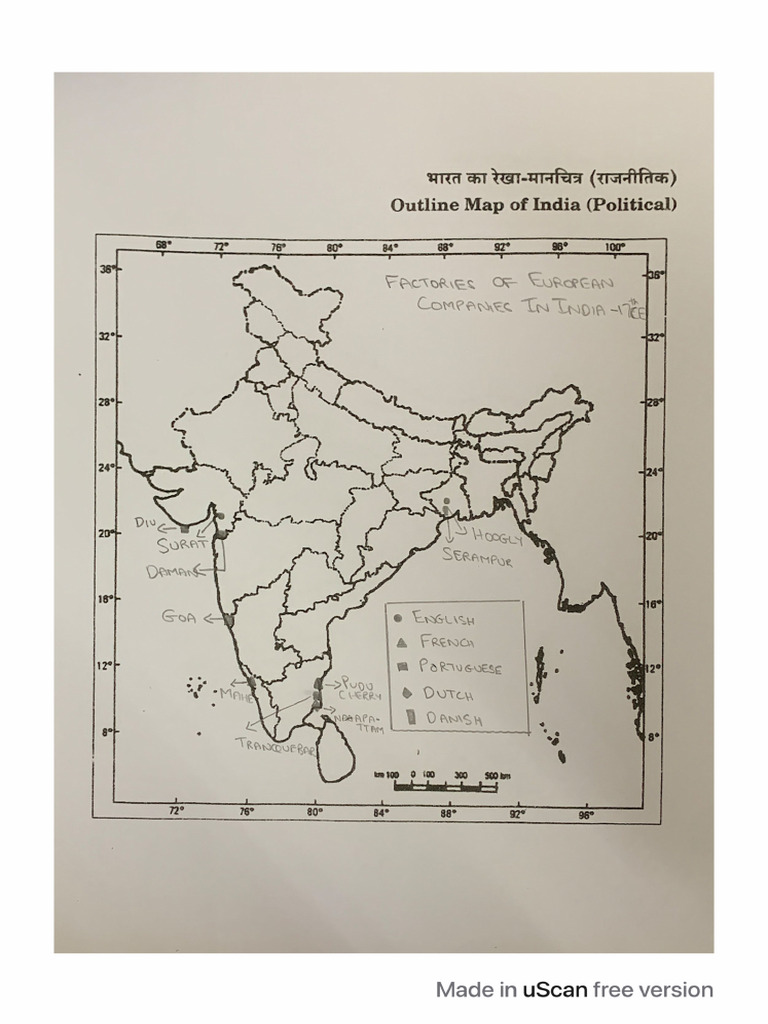 HY - European Companies in India - Marked Map | PDF