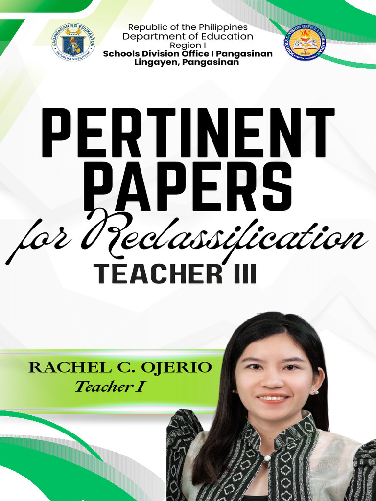 Copy of Template For Reclassification For Teacher III | PDF