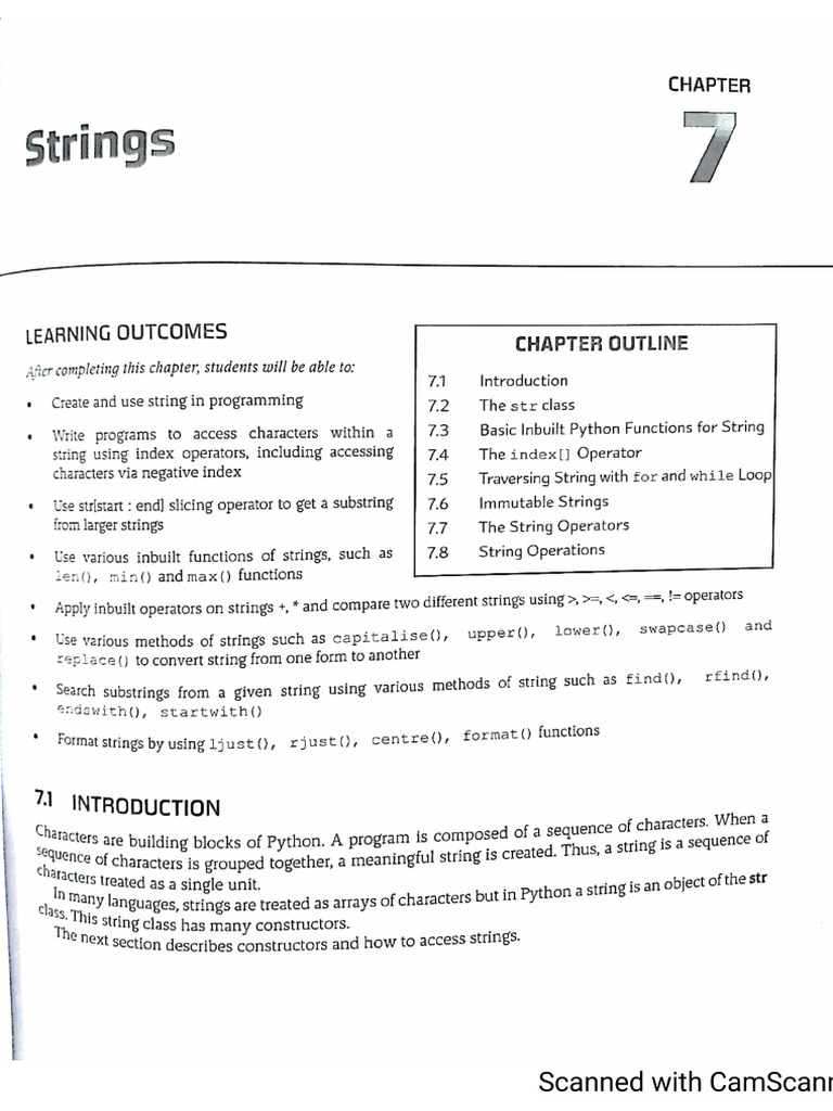 Chapter Strings | PDF