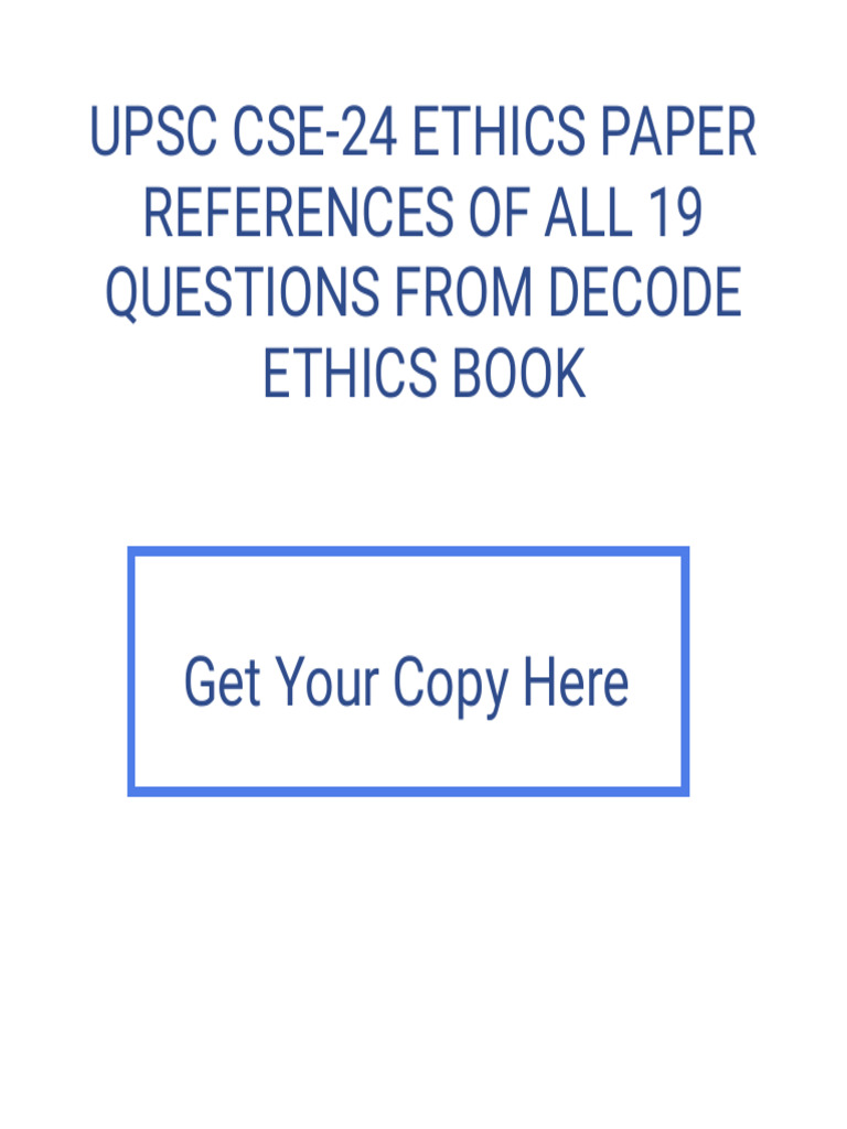 Csm-24 Ethics Content | PDF