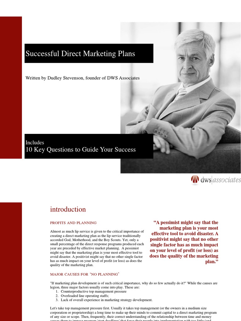 Successful Direct Marketing Plans: 10 Key Questions To Guide Your ...