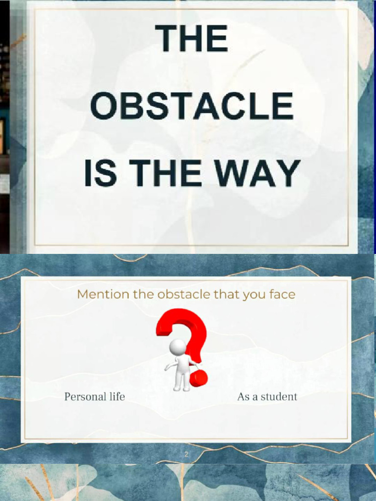 Overcoming Obstacles: 3 Key Steps | PDF | Perception