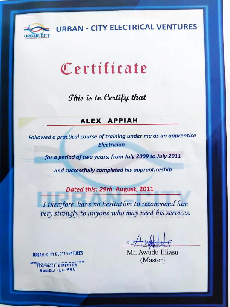 Apprenticeship Certificate 2yrs | PDF