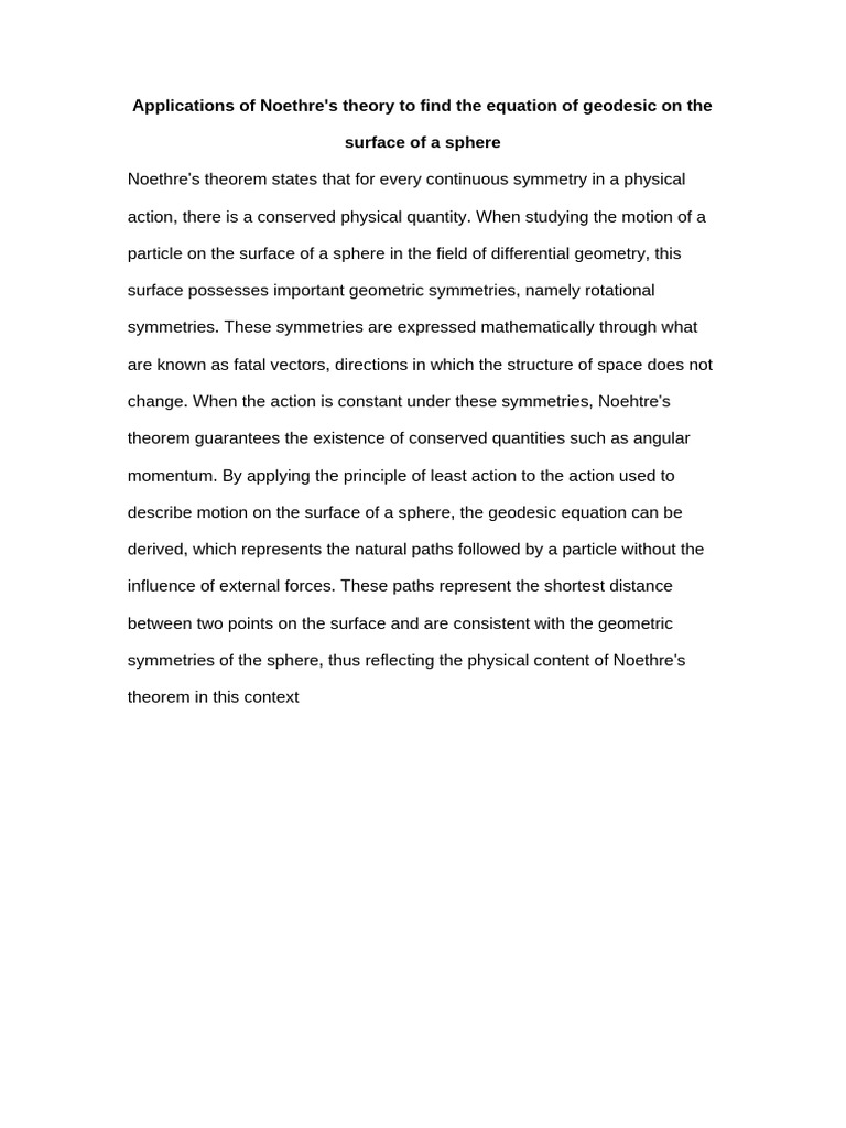 Noethre | PDF | Noether's Theorem | Lagrangian Mechanics