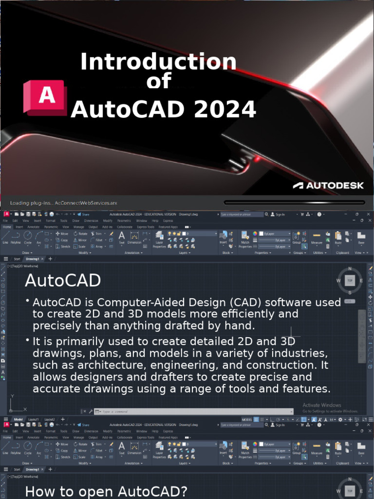 Introduction AutoCAD 2024 | PDF | Window (Computing) | Auto Cad