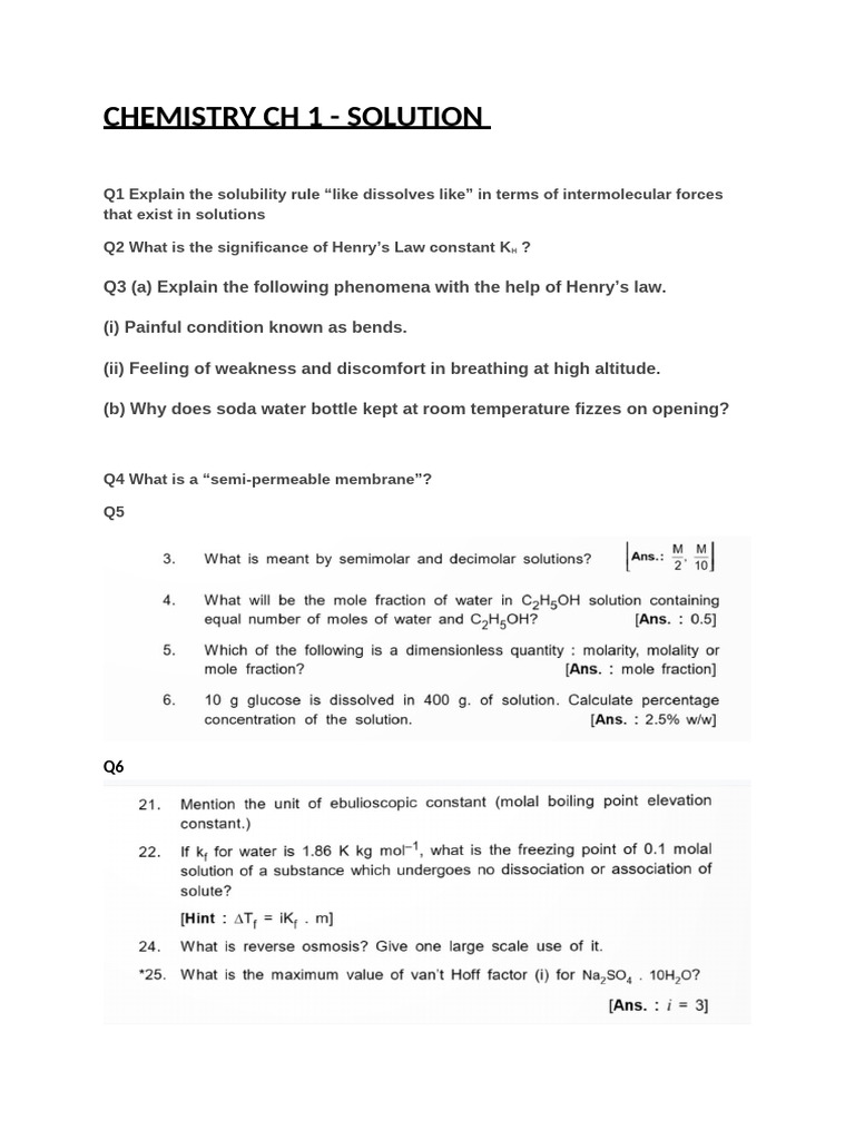 Chemistry CH 1 | PDF