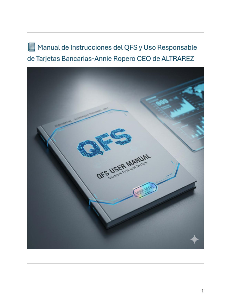 Manual de Instrucciones Del QFS y Uso Responsable de Tarjetas Bancarias | PDF | Biometría ...