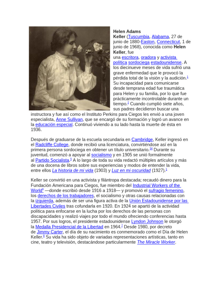 Helen Adams Keller | PDF