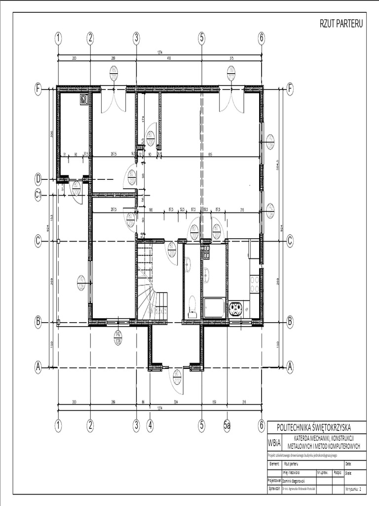 Rysunek 2 - Rzut Parteru | PDF