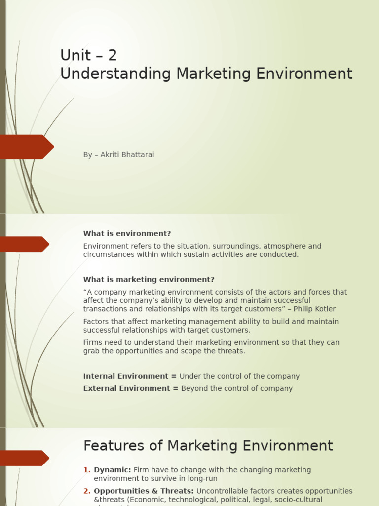 Unit 2 - Fundamentals of Marketing | PDF | Marketing | Inflation