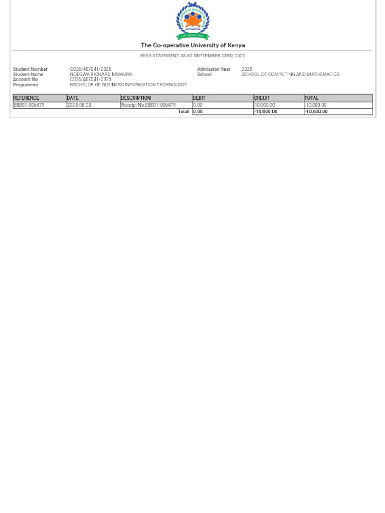 Fee Statement | PDF