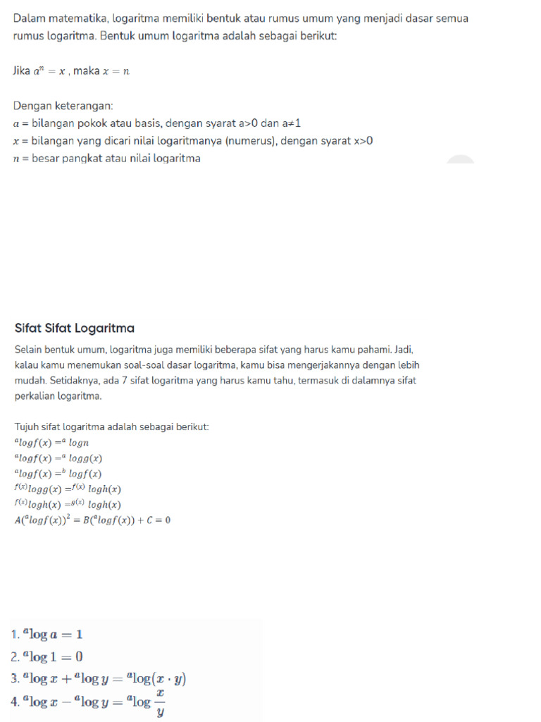 Logaritma Dasar Pdf