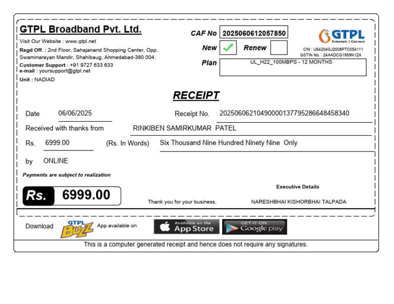 Receipt | PDF