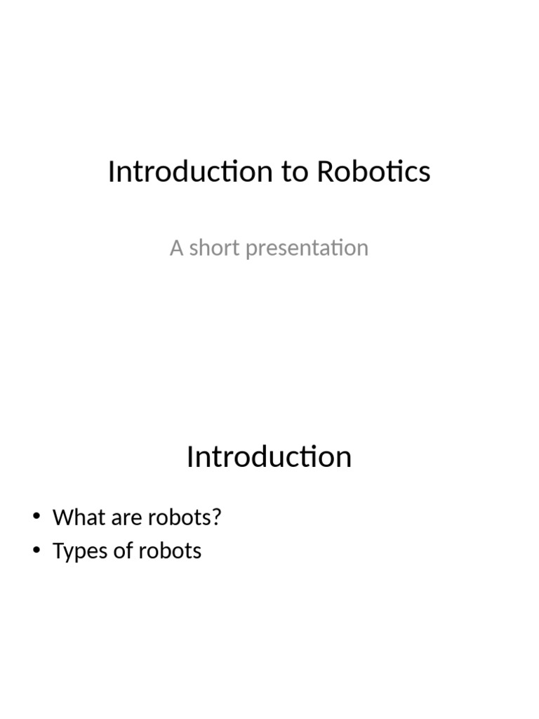 Robotics | PDF