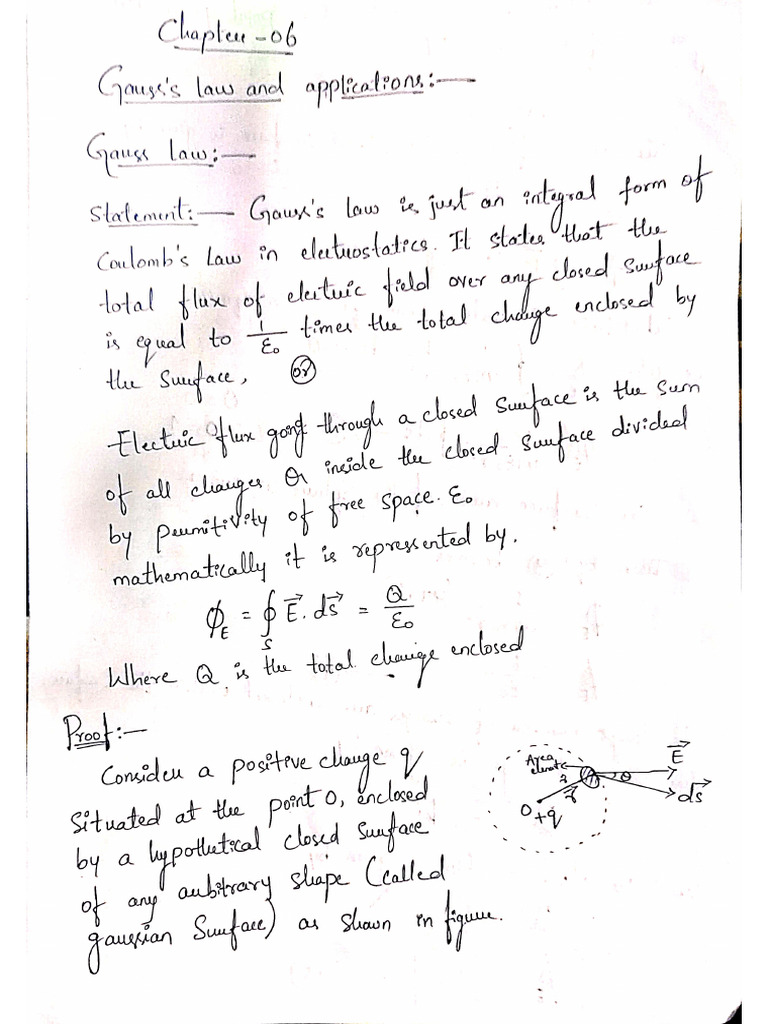 Gauss's Law, Poisson's & Laplace Eqn | PDF