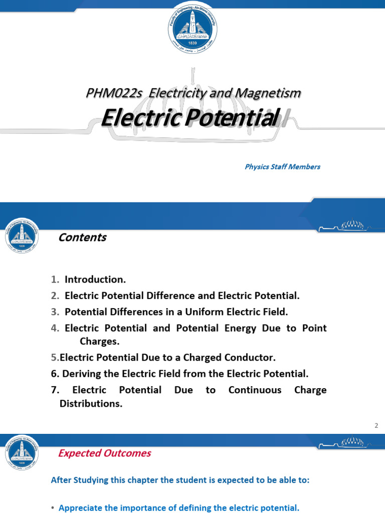 Chapter 3 - Electric Potential | PDF | Electric Field | Force