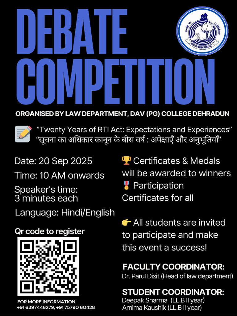 RTI Act Debate Competition 2025 | PDF