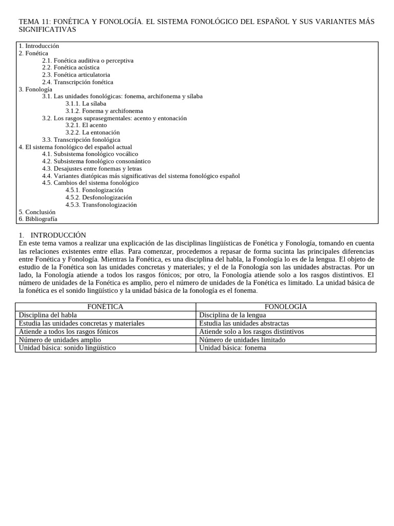 Fonética y Fonología del Español | PDF | Fonética | Fonología
