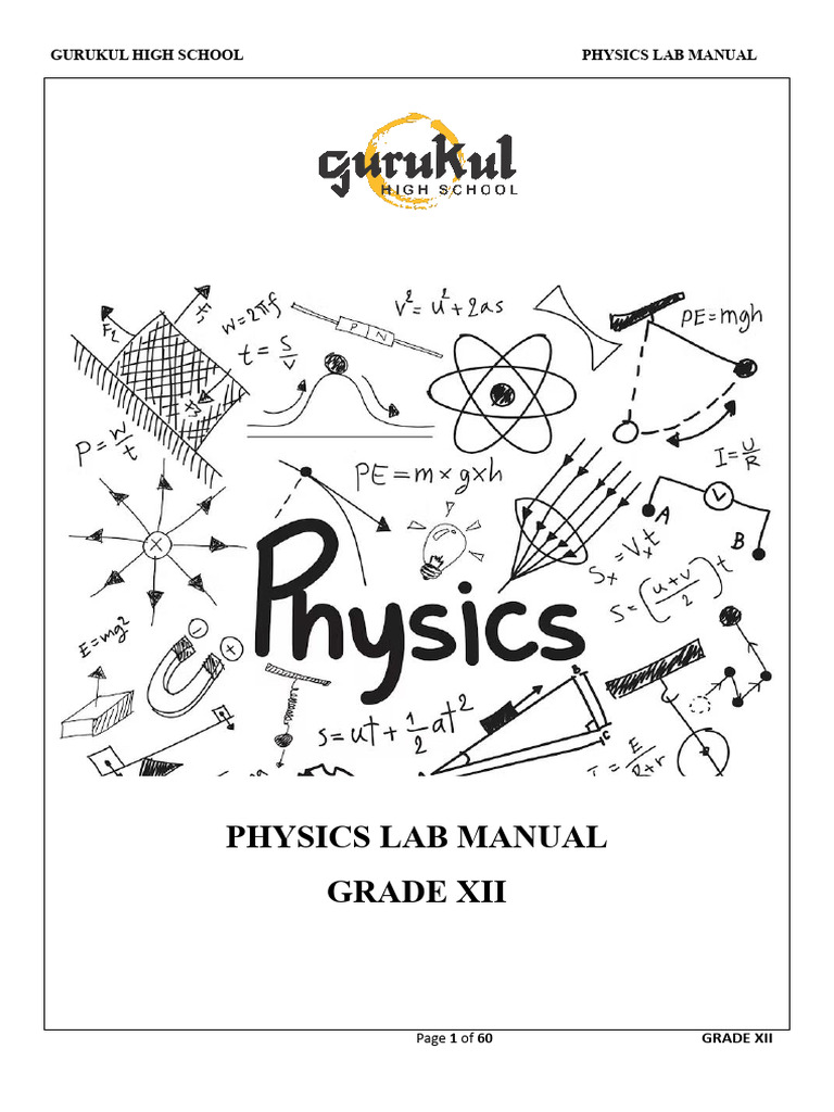 Grade XII Physics Lab Manual | PDF | Series And Parallel Circuits | Optics