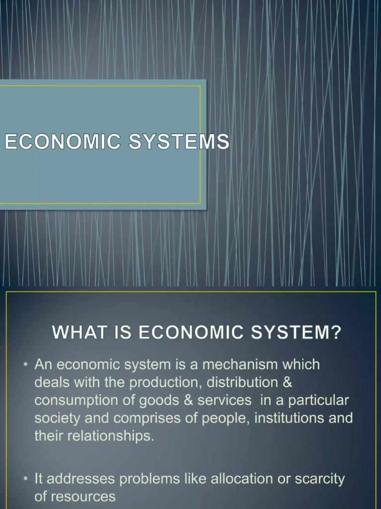 Economic Systems | PDF