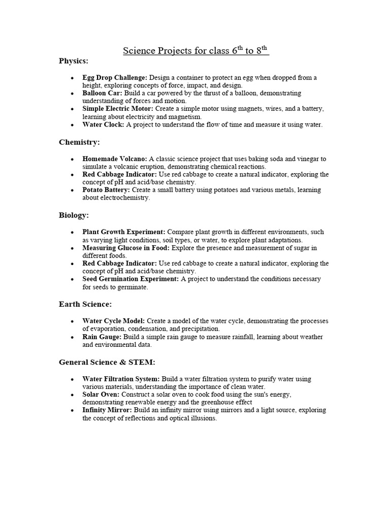 Engaging Science Projects for Grades 6-8 | PDF | Water | Rain