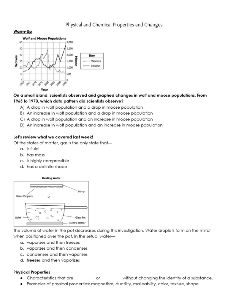 Class Connect Notes Week 8 | PDF | Water | Density
