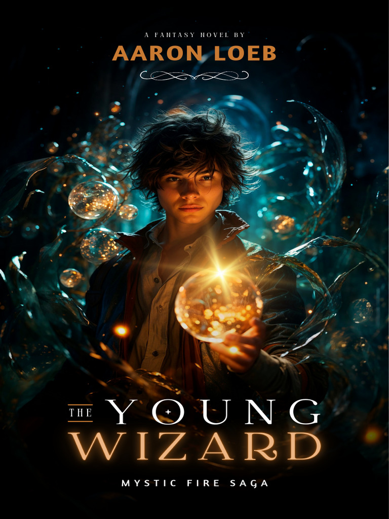 Brown and Blue Wizard Fantasy Novel Book Cover PDF | PDF