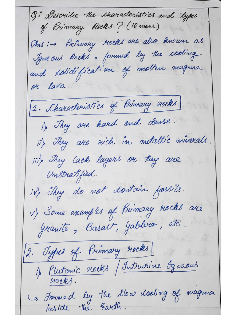 Primary Rocks | PDF