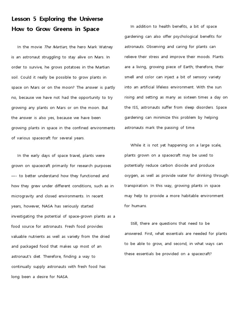 Lesson 5 Exploring The Universe 2 | PDF | Space Debris | Outer Space