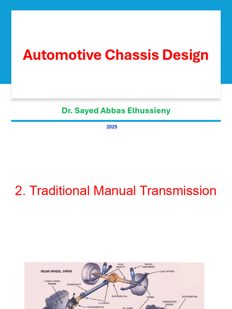 Automotive Chassis and Transmission Design | PDF | Gear | Land Vehicles