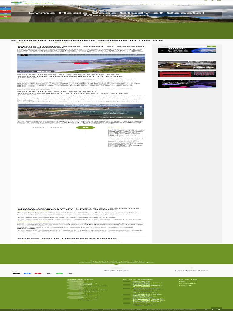 Lyme Regis Coastal Management Overview | PDF | Coast | Beach
