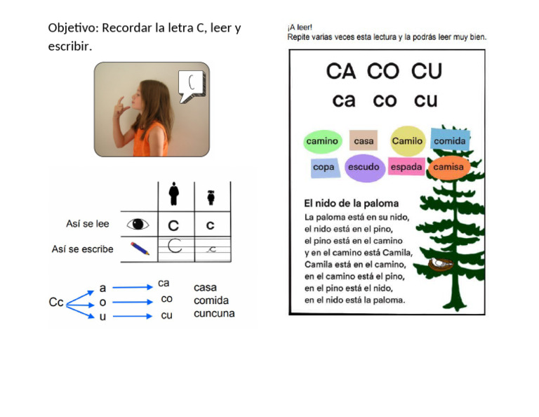 Clase 11 Letra C CA Co Cu Material Cuaderno | PDF