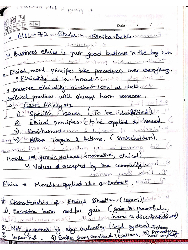 Ethics Notes 10 Aug 2025 | PDF