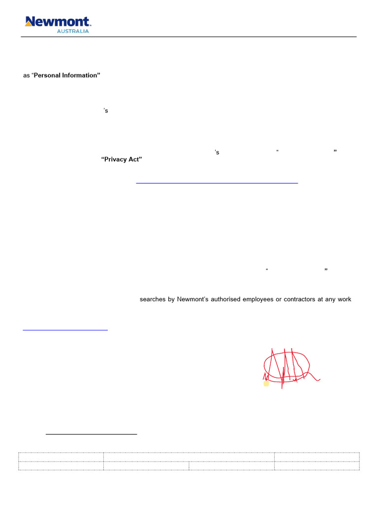 Australia Contractor and Visitor Privacy Consent Form (Electronic ...