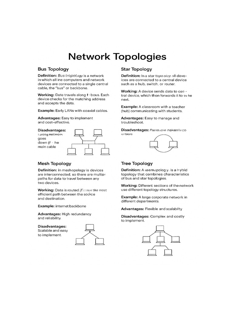 Network Topologies Exam Style | PDF
