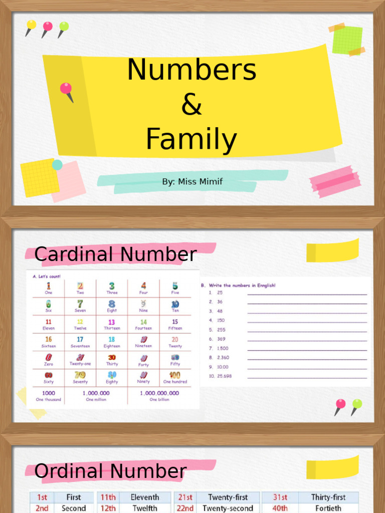 Numbers & Family | PDF