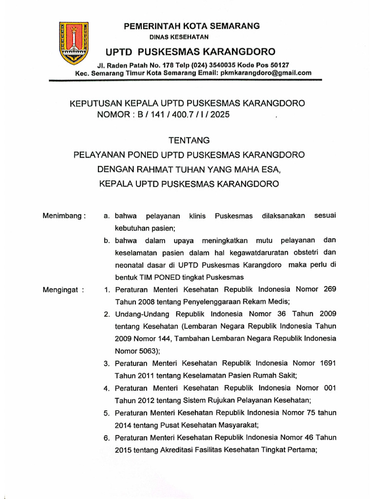 Sk Tim Poned Th 2025 | PDF