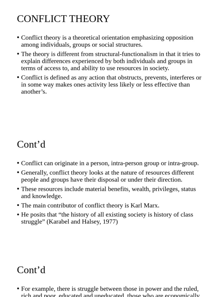 Conflict Theory Presentation | PDF | Society | Capitalism