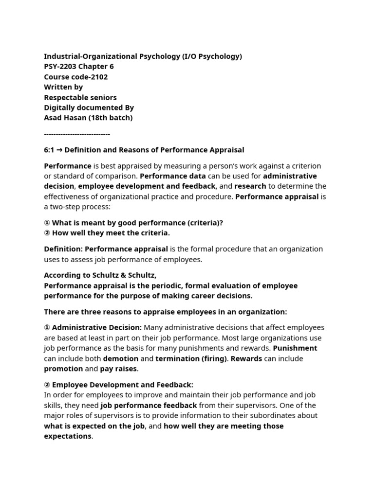 Performance Appraisal | PDF | Performance Appraisal | Psychology
