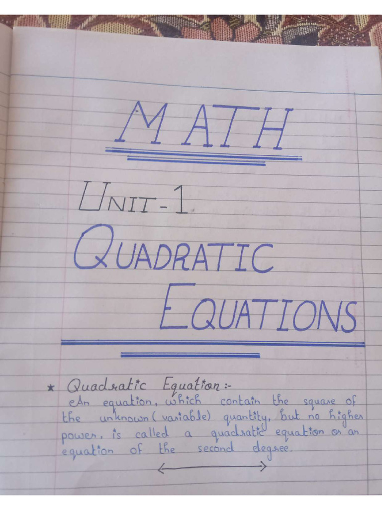 Mathematics 10th Notes | PDF