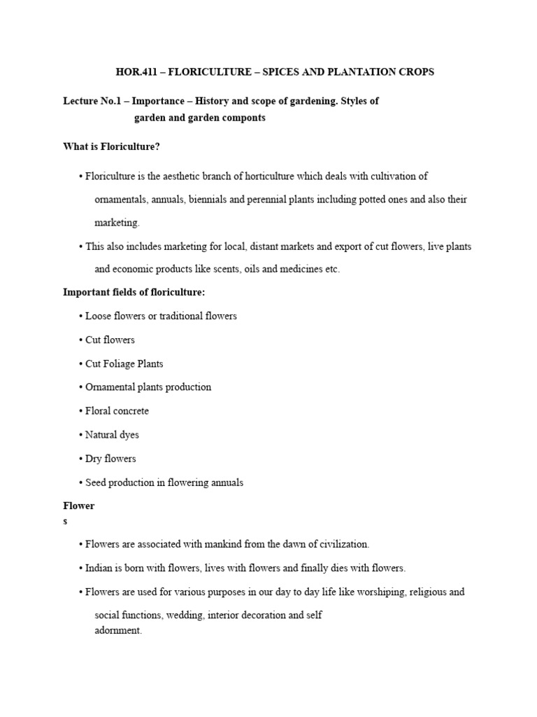 Floriculture | PDF | Bonsai | Gardens