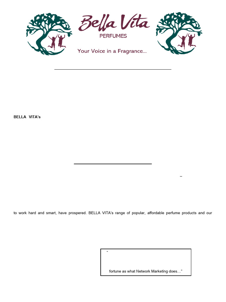 Bella Vita Perfumes Distributor Guide | PDF | Payments | Cheque