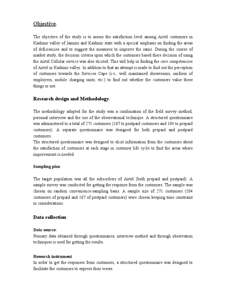 Objective.: Research Design and Methodology | PDF | Survey Methodology ...