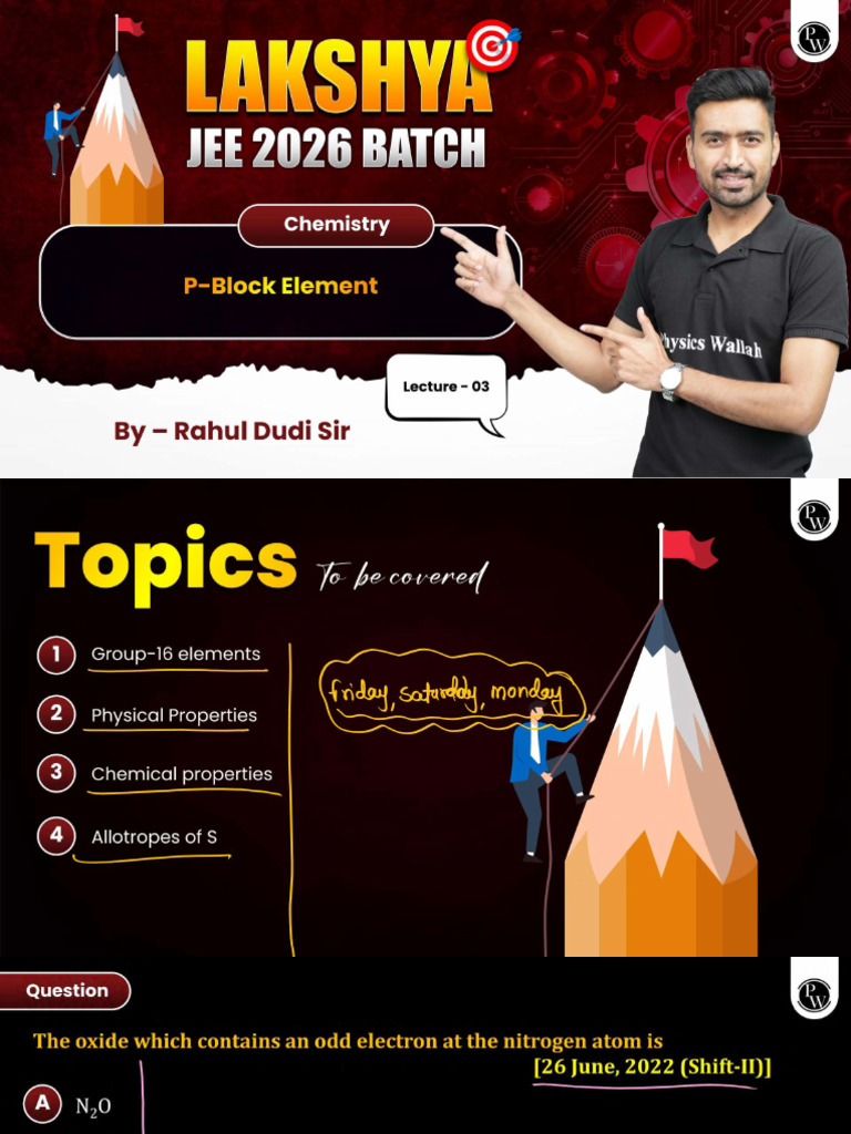 The P-Block Elements (XII) 03 Class Notes | PDF