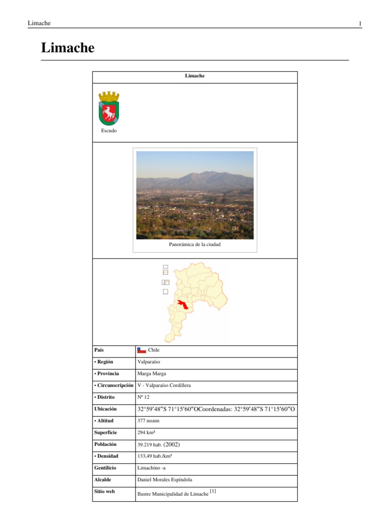 Limache Wikipedia | PDF