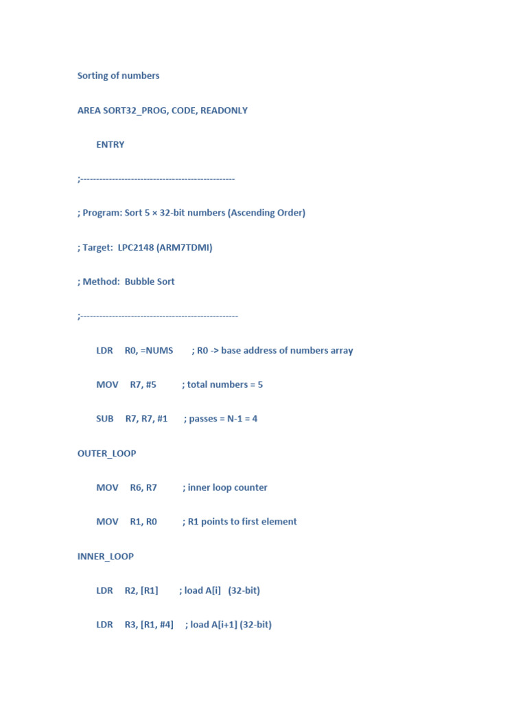 LPC2148 Instruction Set Programs | PDF | Computer Programming | Computer Engineering